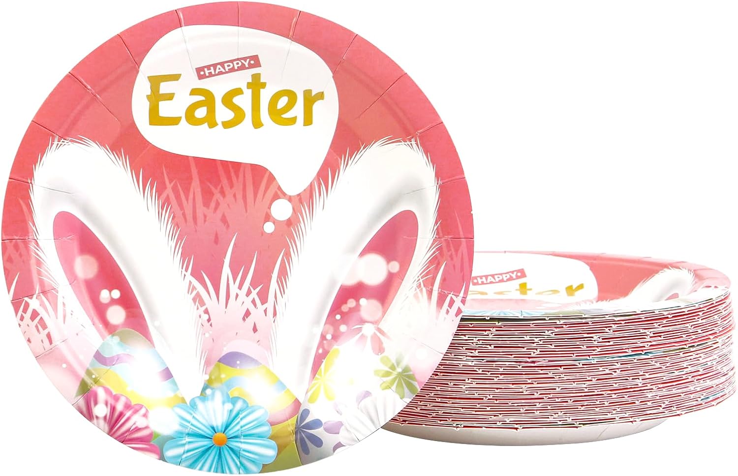 Amazon.com: LDFDRT 50 Pcs Happy Easter Paper Plates 7 inch Dessert ...