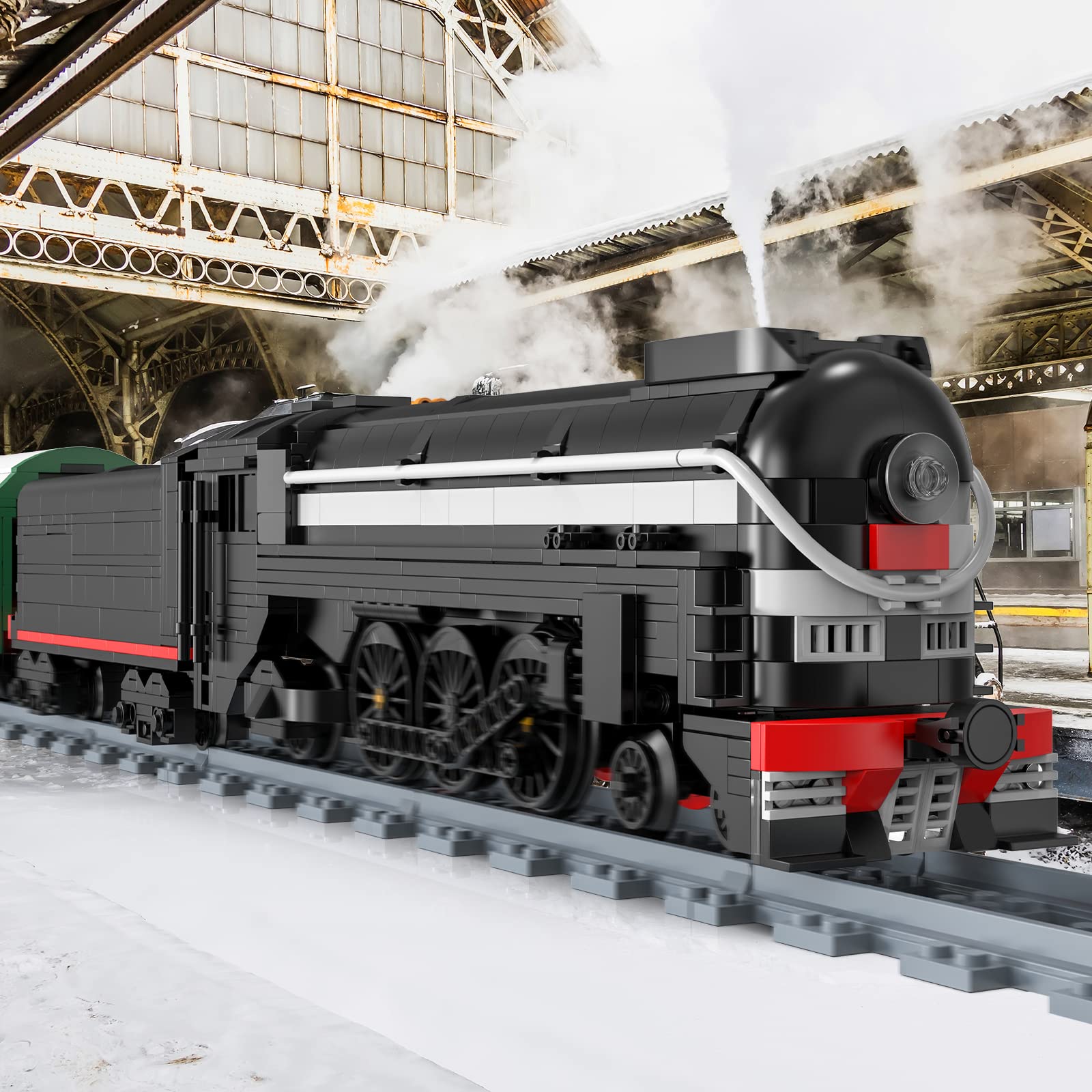 EL11 Bogie Electric Locomotive Train Building Blocks