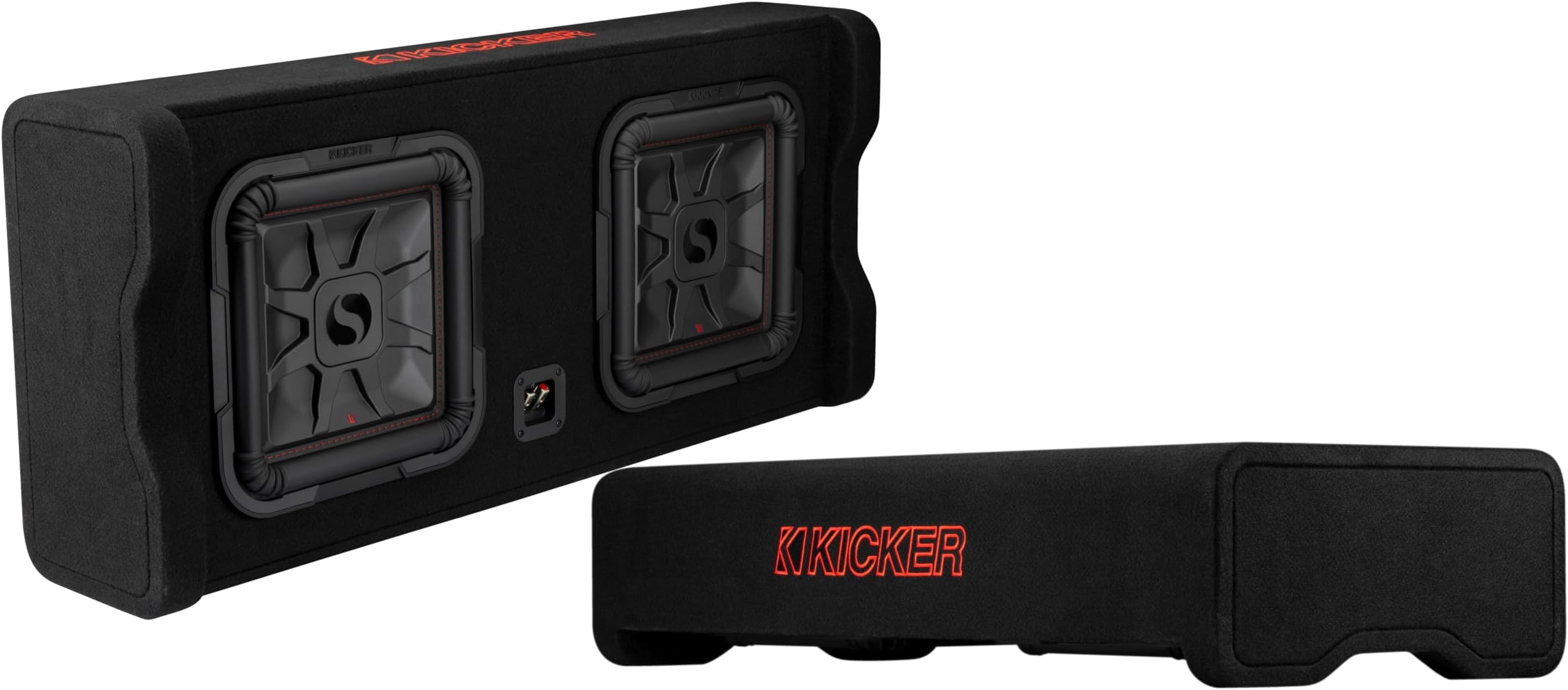 Amazon.com: Kicker 49DL7TDF122 Dual Down Firing L7 Thin 12" Enclosure ...