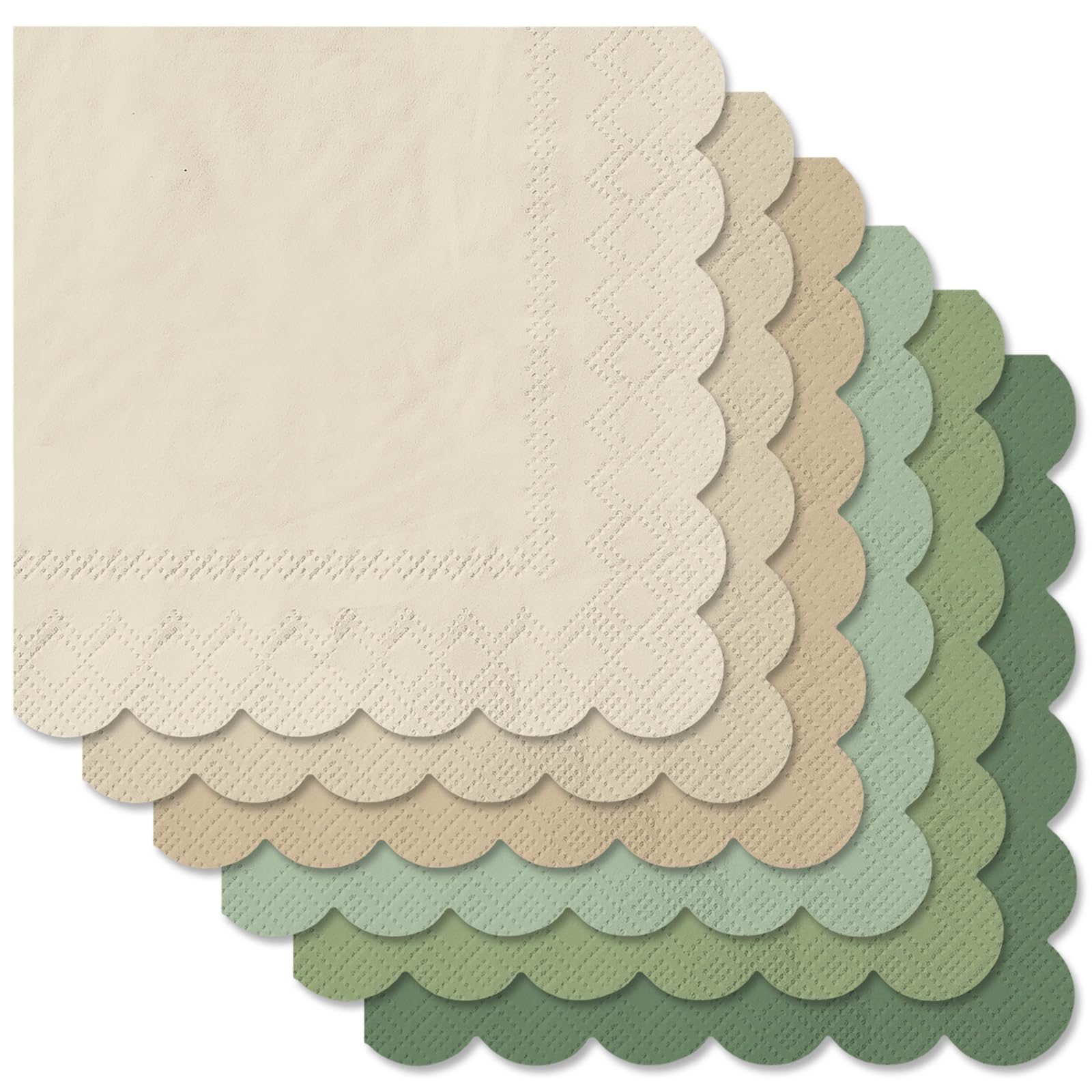 Amazon.com: Whaline 120Pcs Sage Green Nude Cocktail Napkin 6 Colors ...