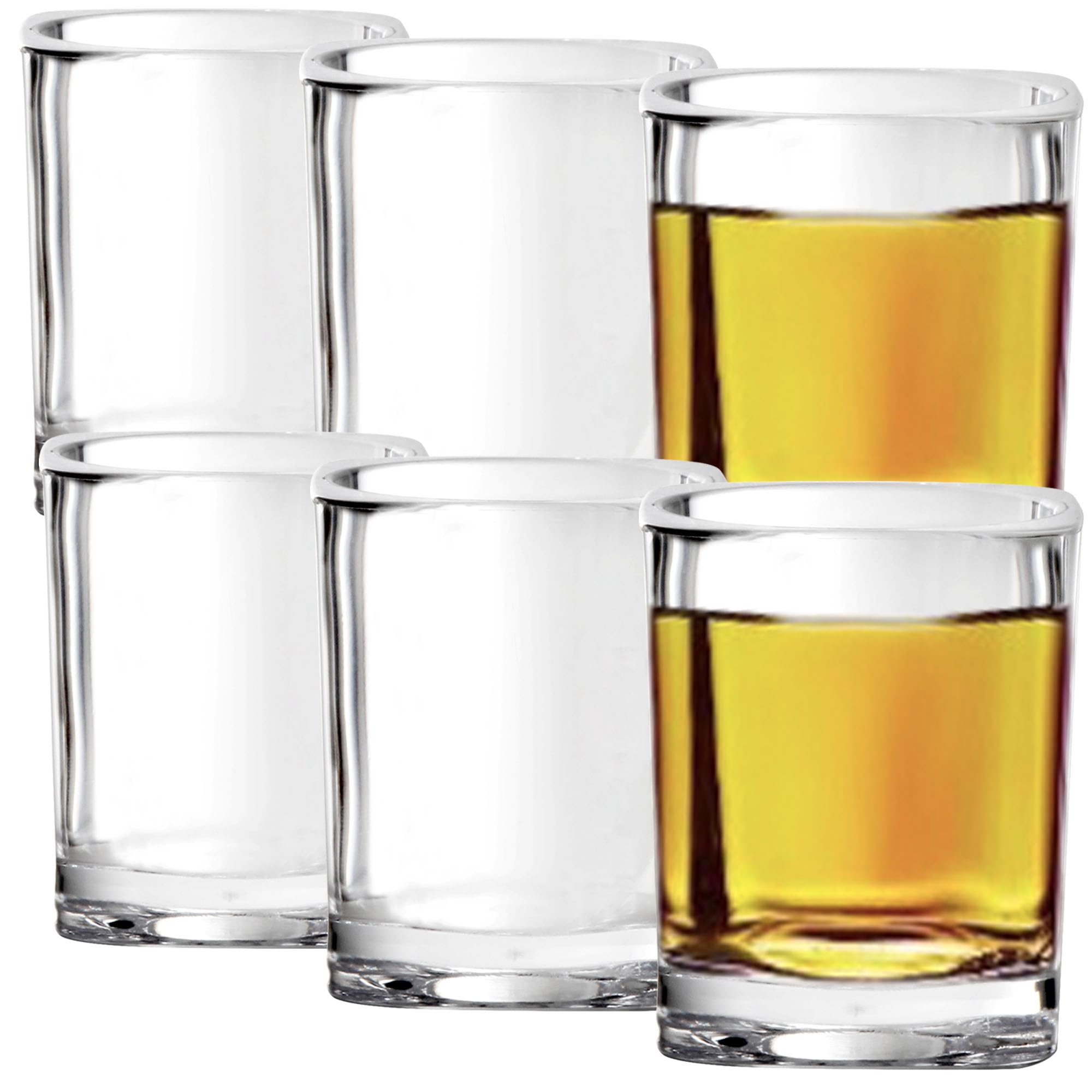 Amazon.com: Youngever 6 Pack Plastic Shot Glass Set, Plastic Shot Cups ...