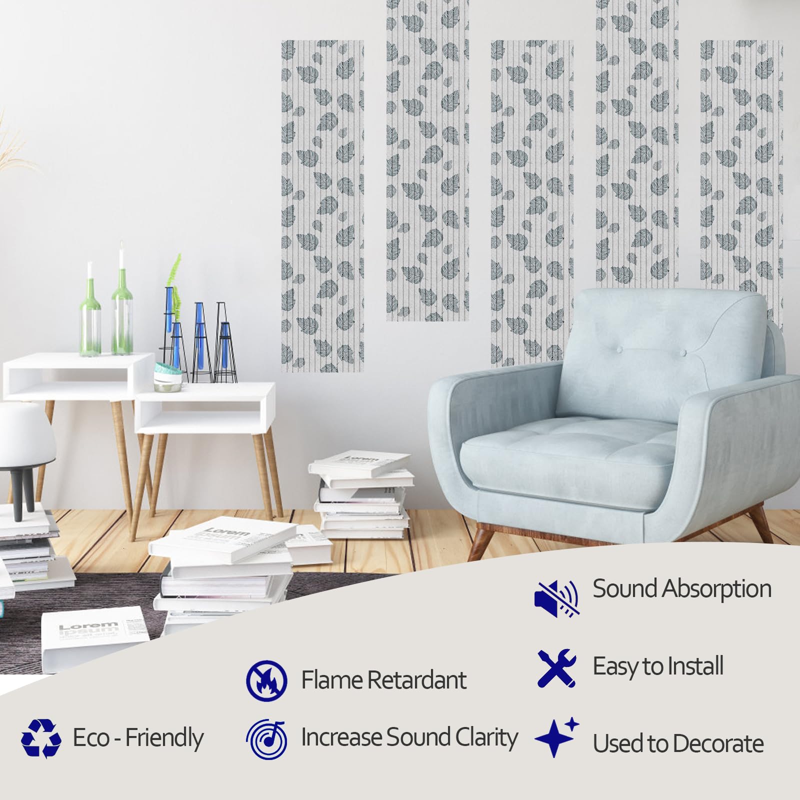 Snapklik.com : Art Acoustic Panels Soundproof Wall Panels,48X32Inches ...