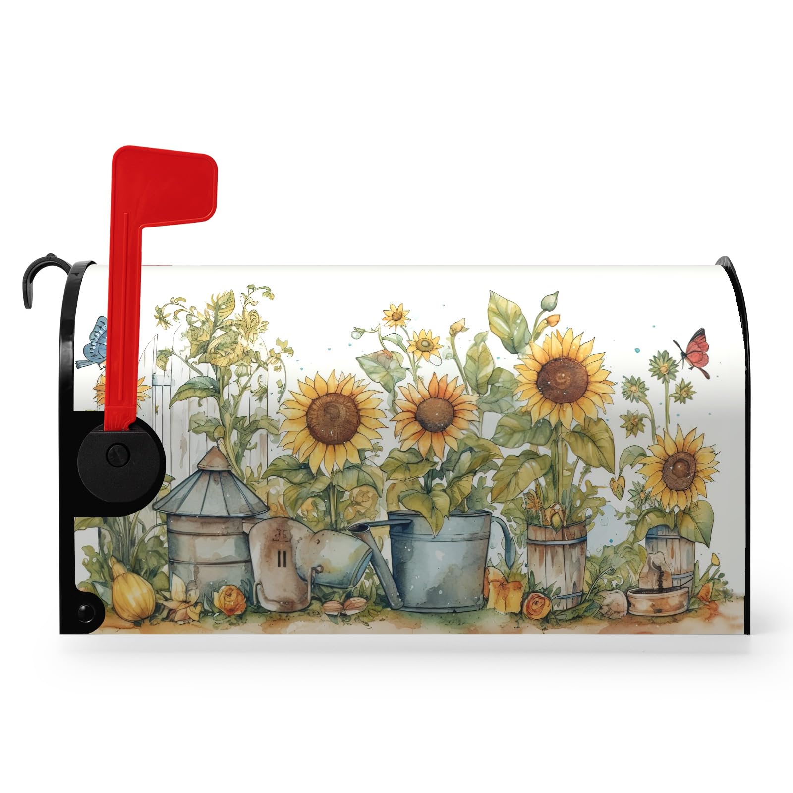 Amazon.com: Summer Sunflower Mailbox Covers Magnetic Large Size Yellow ...