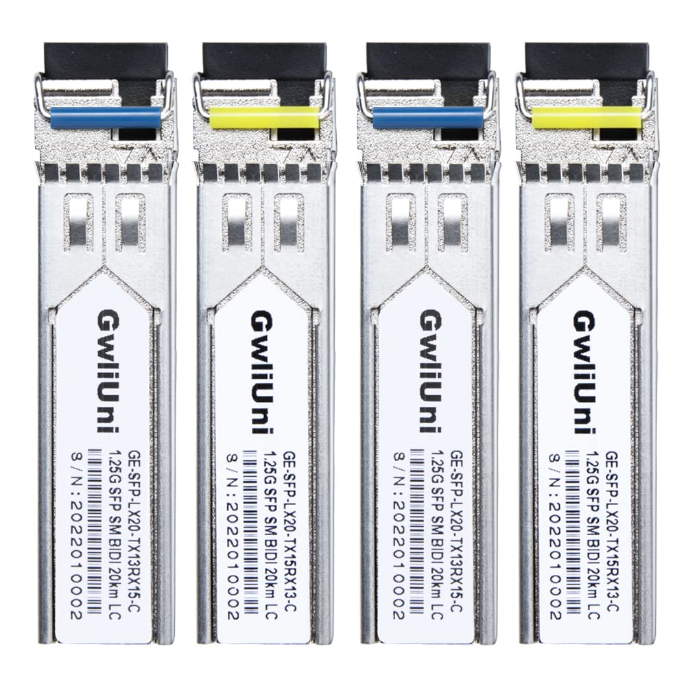 4PCS 1.25G BIDI SFP Single Mode Fiber Module Network Transceiver ...