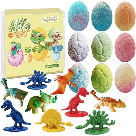 Amazon.com: Bath Bombs for Kids with Surprise Inside Dinosaur - 3 ...