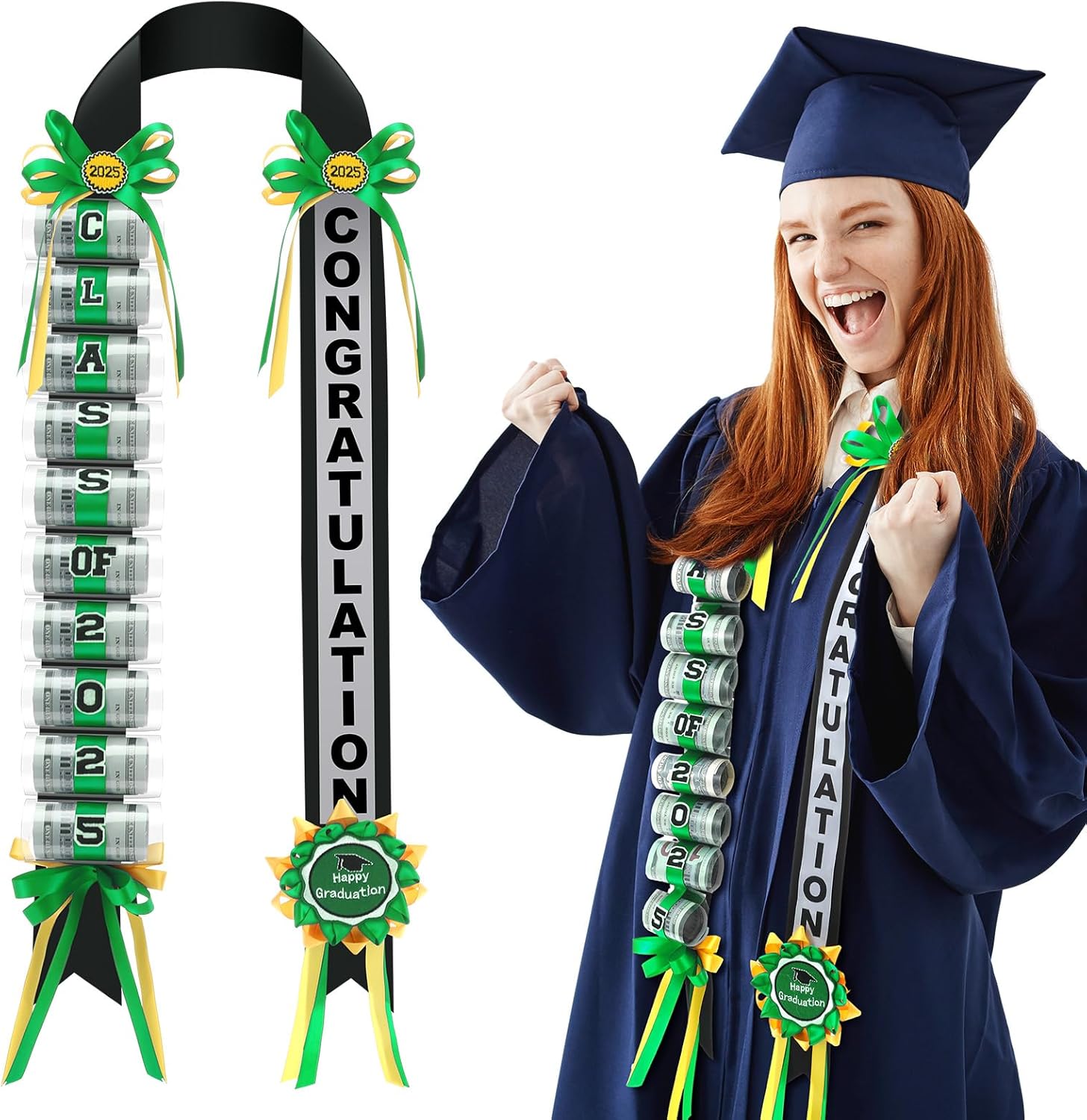 Amazon.com: Lyrow Graduation Money Lei Class of 2026 Double Braided Lei ...