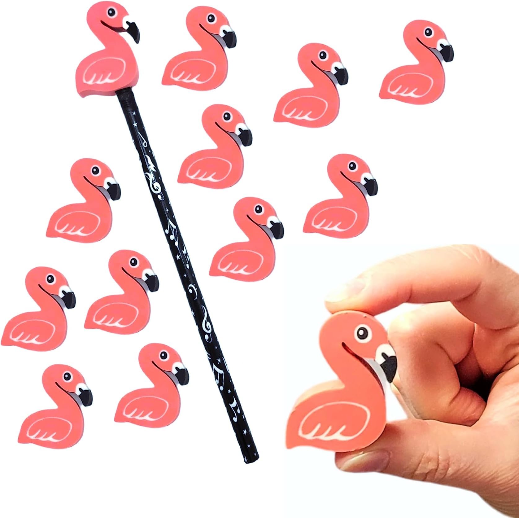 Amazon.com: Large Pink Flamingo Pencil Top Erasers (12 Pack) 1.75" x 1. ...