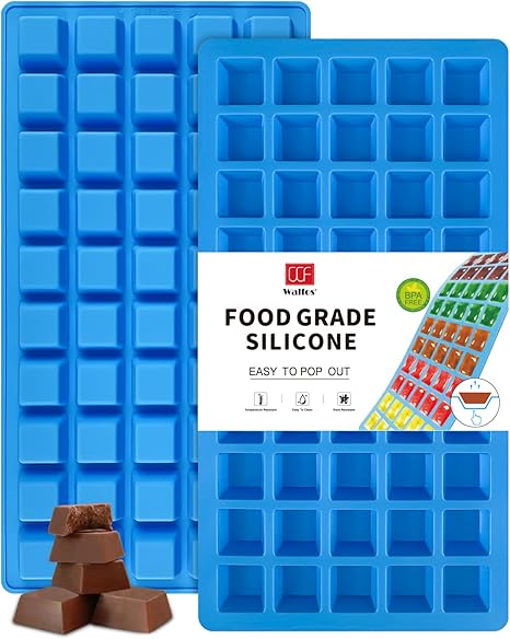 Amazon.com: Mini Square-Terrace Silicone Chocolate Molds 50 Cavities ...