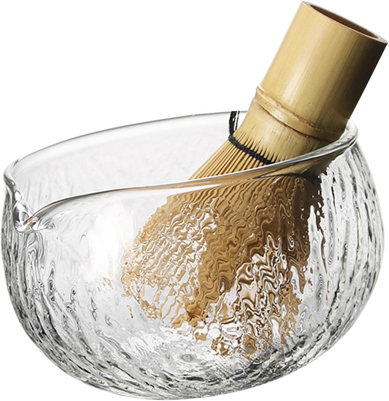Amazon.com: Elegant Japanese Glass Matcha Bowl Set with Bamboo ...