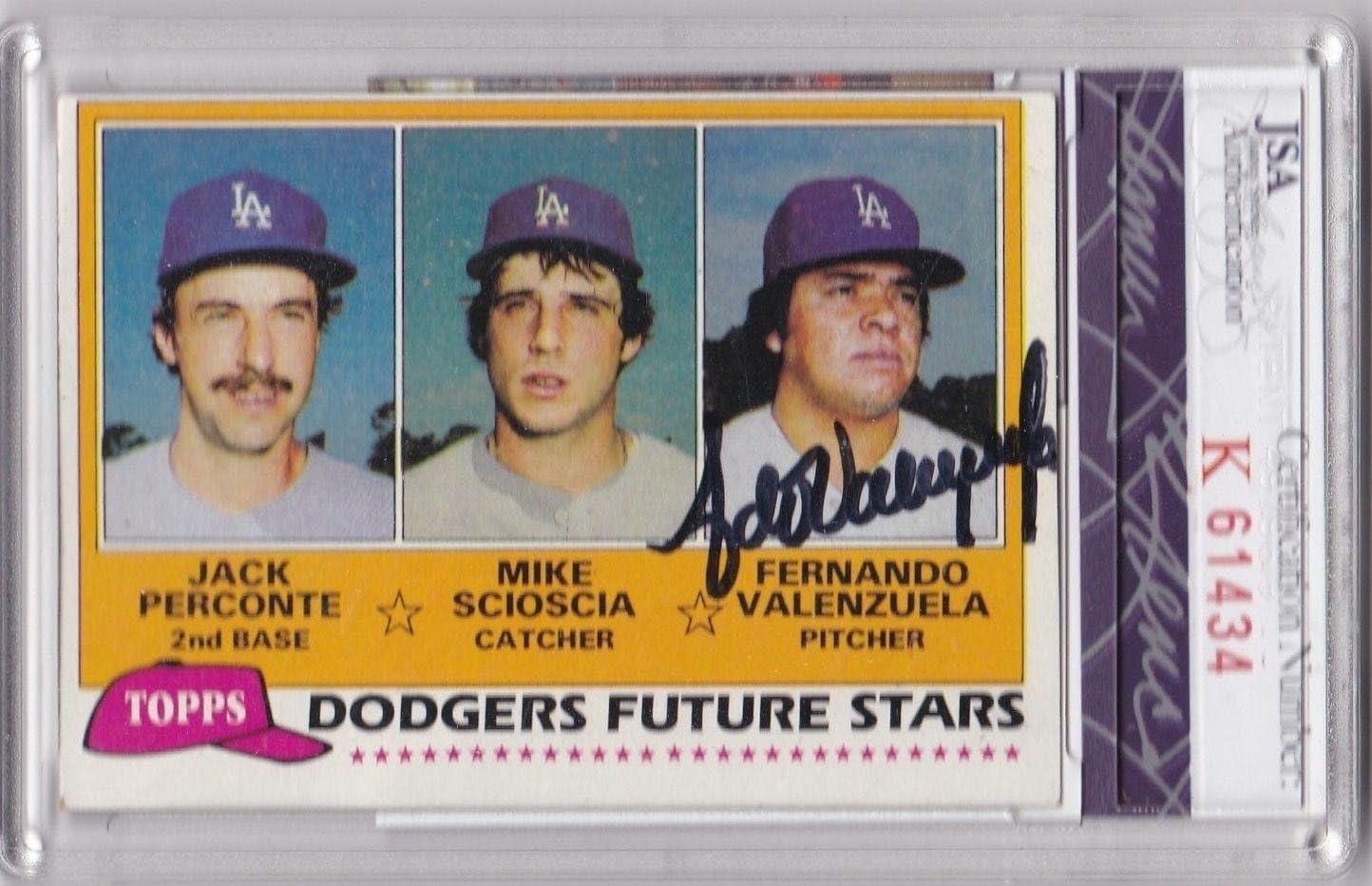 Fernando Valenzuela Topps Rookie Auto Autograph Dodgers Authentic ...