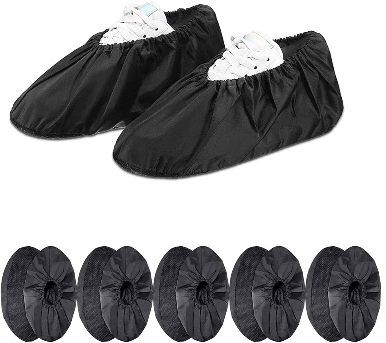 JZK 6 Pairs reusable overshoes shoe covers waterproof dustproof non ...