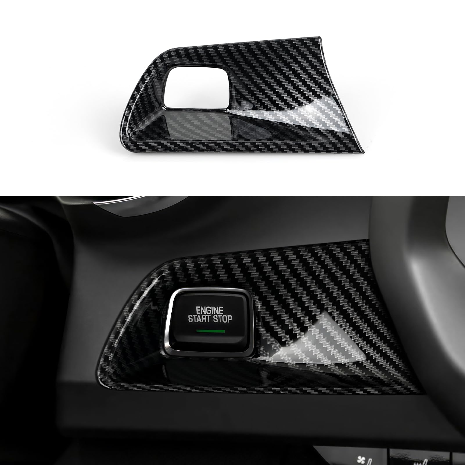 Snapklik.com : Car ABS Engine Start Stop Button Sticker Carbon Fiber ...
