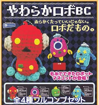 Amazon.co.jp: Soft Robo BC Robot Made of Yarn, Rainbow All 4 Types Full ...