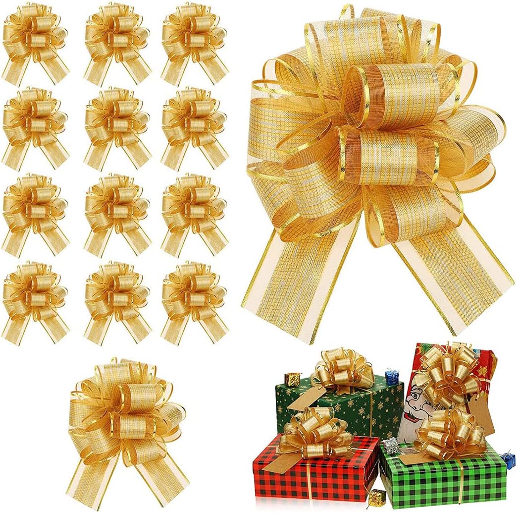 20 Pieces Large Pull Bows for Gift Wrapping Ribbon Pull Bows Gift Bows ...