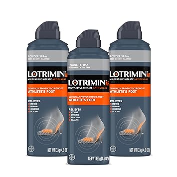 Amazon.com: Lotrimin AF Athlete's Foot Powder Spray, Miconazole Nitrate ...