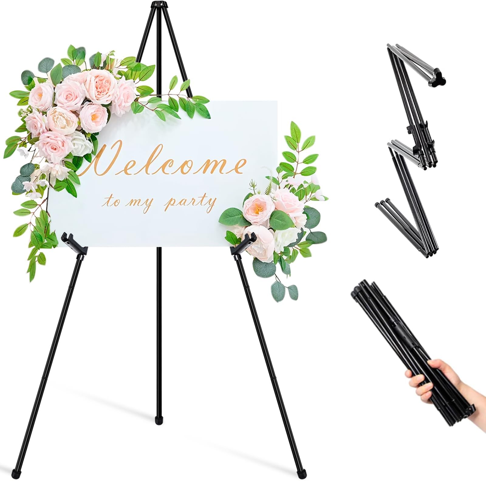 VAIIGO Display Easel for Wedding Sign, Portable Folding Easel Floor Art ...