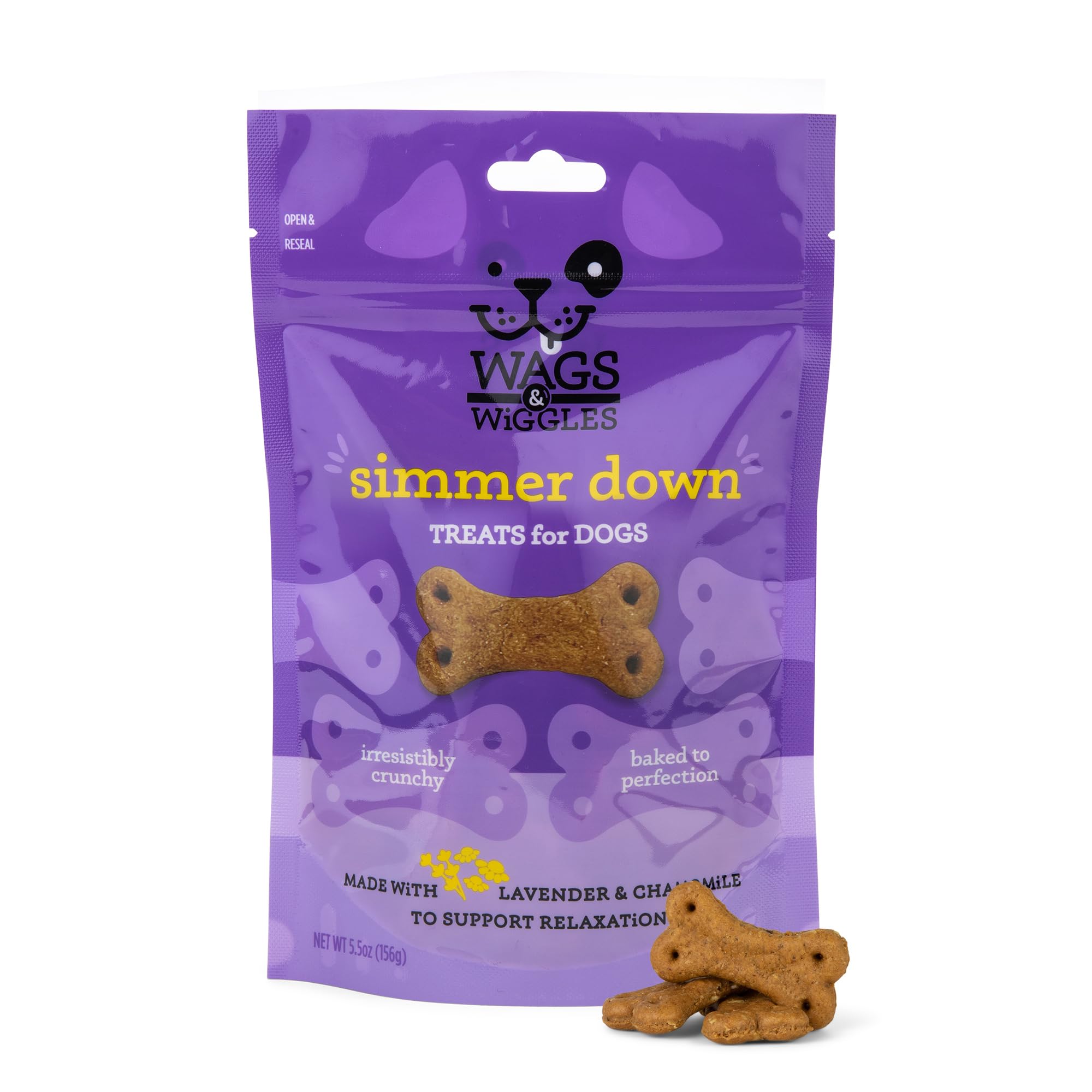 Amazon.com: Wags & Wiggles Simmer Down Calming Treats for Dogs, Chicken ...