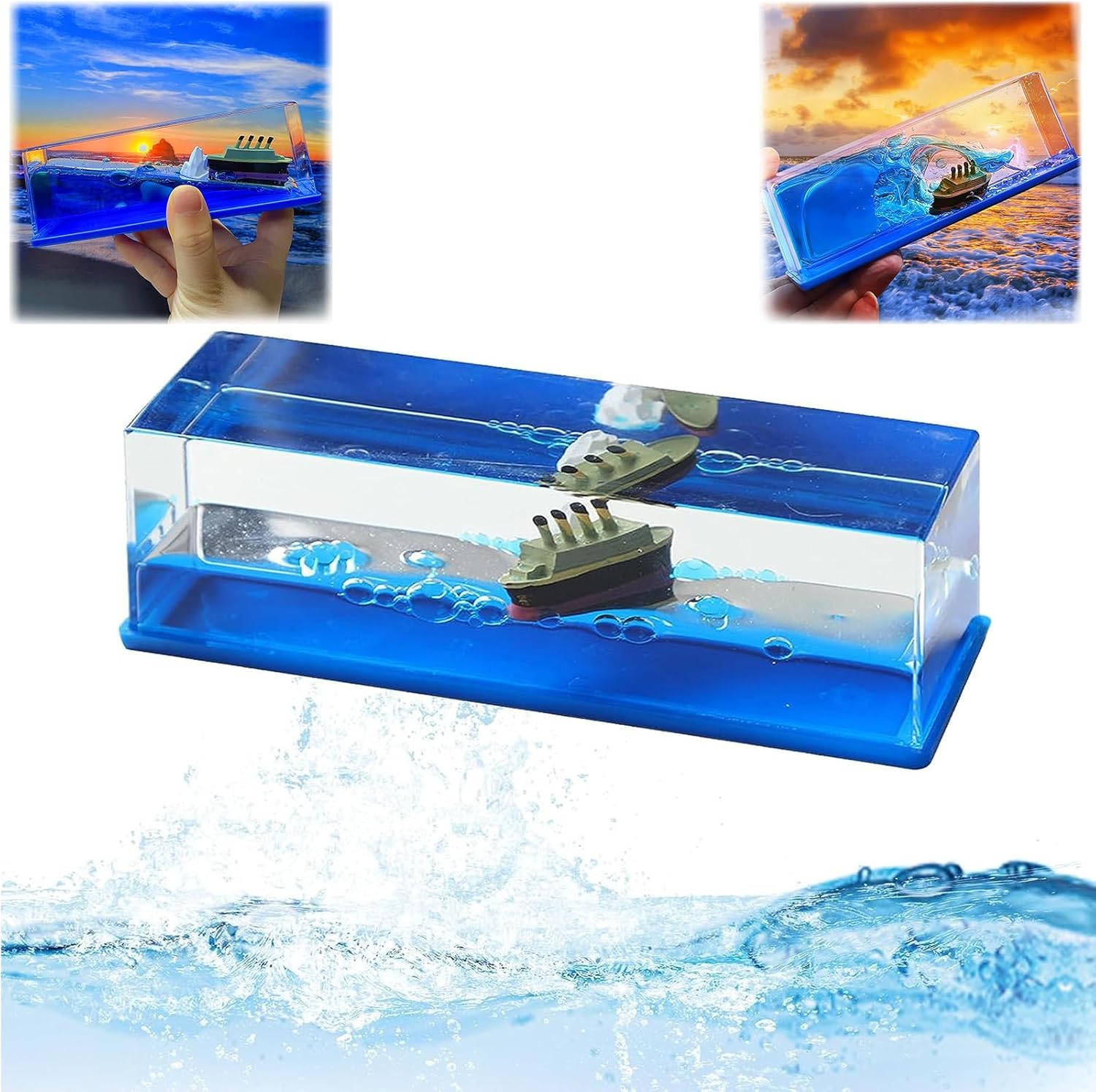 Amazon.com: Chilifuli Cruise Ship Fluid Drift Bottle, Unsinkable Boat ...