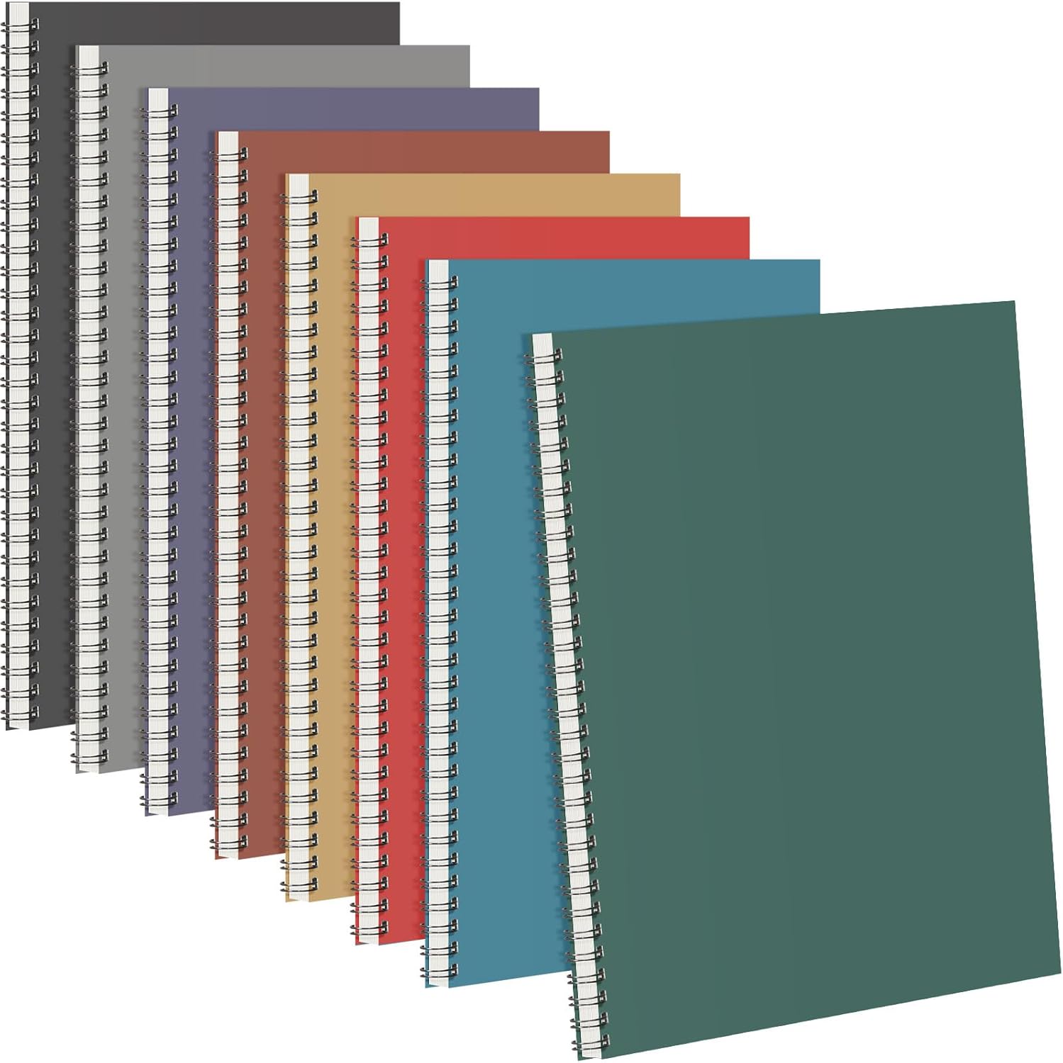 Amazon.com : Engrowtic 8 Pack A4 Spiral College Ruled Notebooks, 8.5 x ...