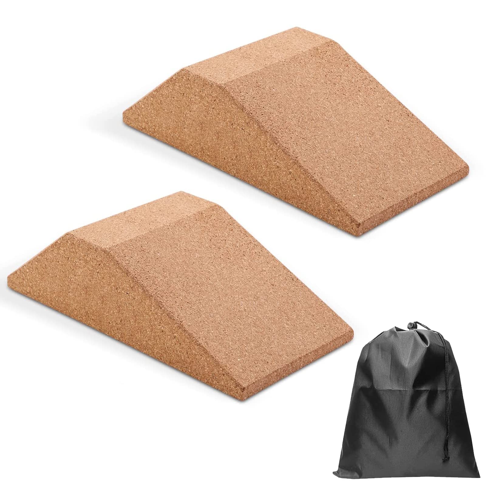 Cork Squat Wedge Block Pair Non Slip Professional Squat Ramp ...