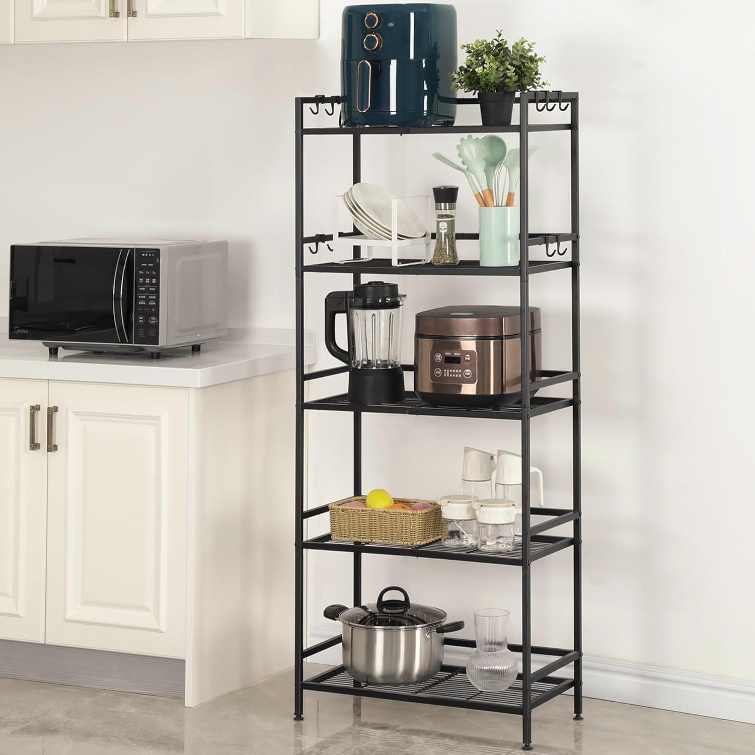 Amazon.com: Hzuaneri Storage Racks - Metal Industrial Standing Shelf ...
