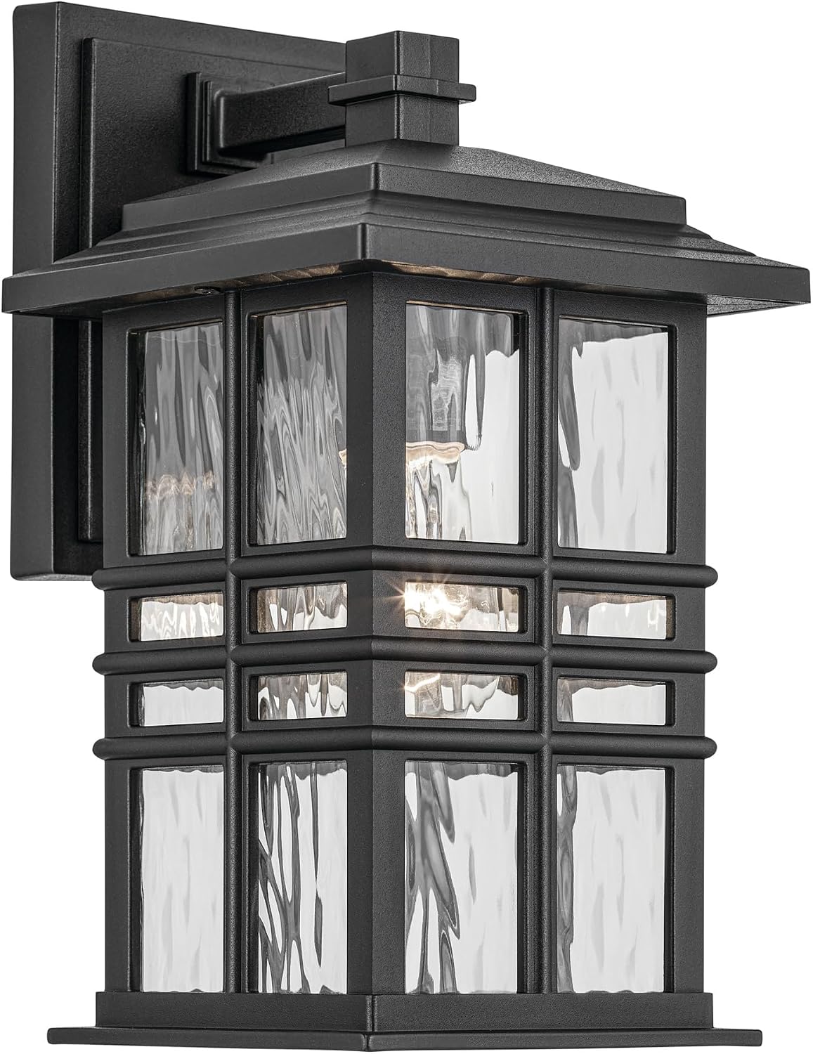 KICHLER Beacon Square 12" 1-Light Outdoor Wall Light with Clear ...
