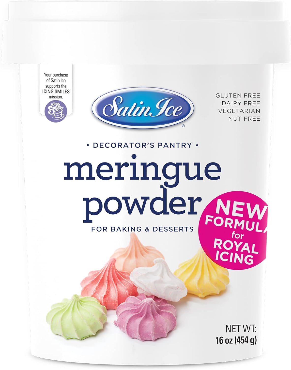 Satin Ice Meringue Powder - 454g - Pail : Amazon.ca: Grocery & Gourmet Food