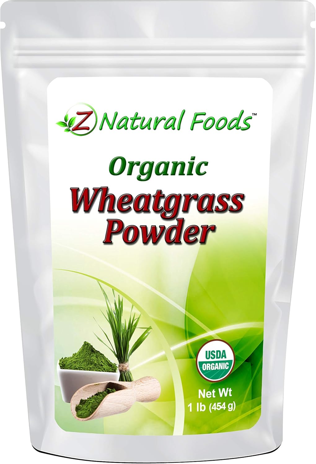Amazon.com: Z Natural Foods Organic Wheatgrass Powder, Green Superfood ...