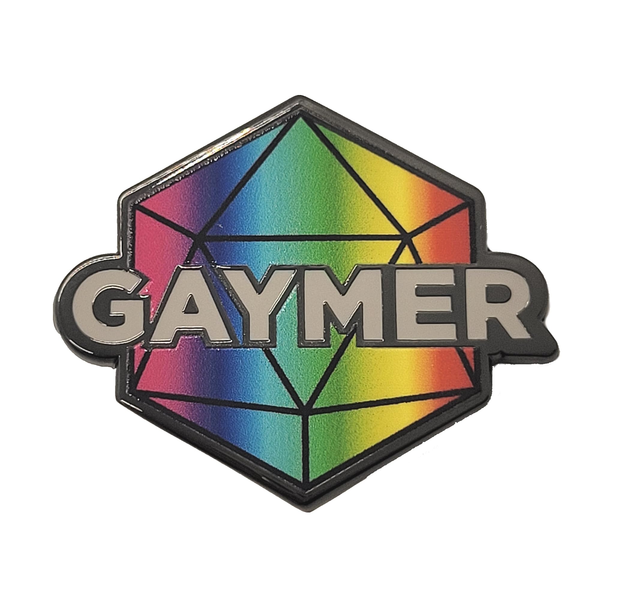 Amazon.com: Gaymer Pride D20 Pin in Rainbow LGBT+ Flag Colors | Queer ...