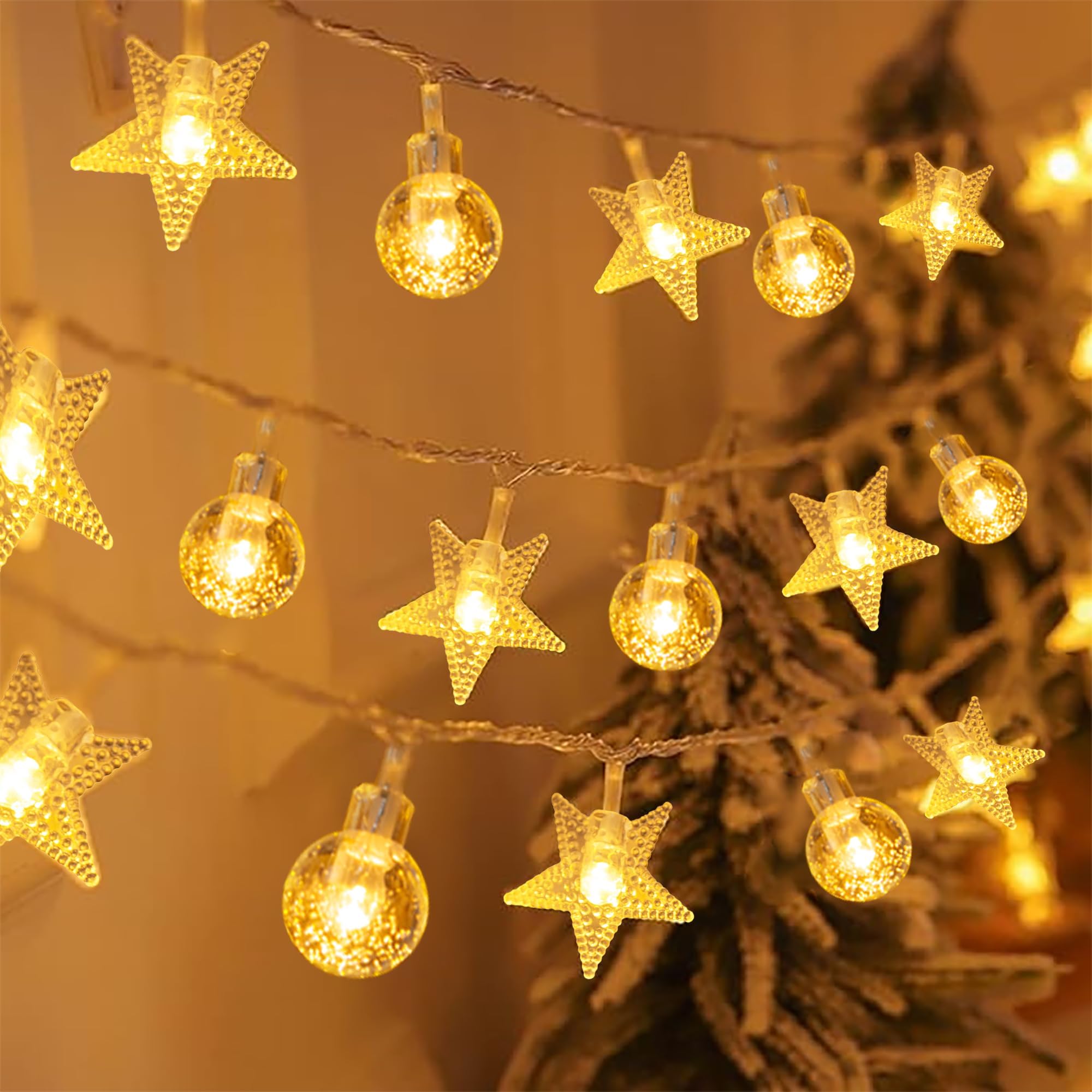 Amazon.com: LED Star String Lights, Bubble Ball String Light with 20 ...