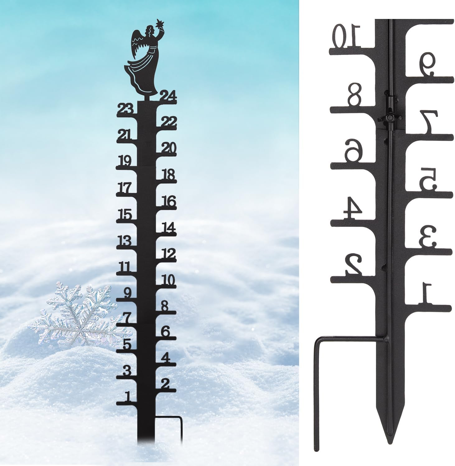 Amazon.com: Snow Gauge Outdoor, 24 Inch Snowfall Measuring Gauge ...