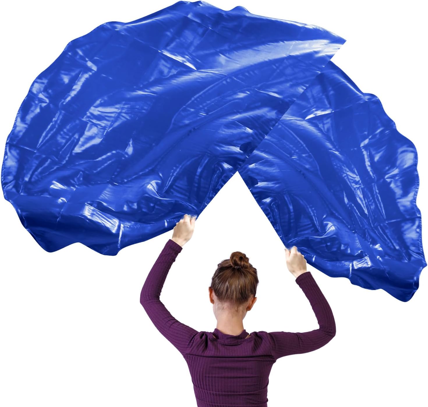 Amazon.com : 2pcs Praise Dance Flags, 55x36 Inch Semicircle Worship ...