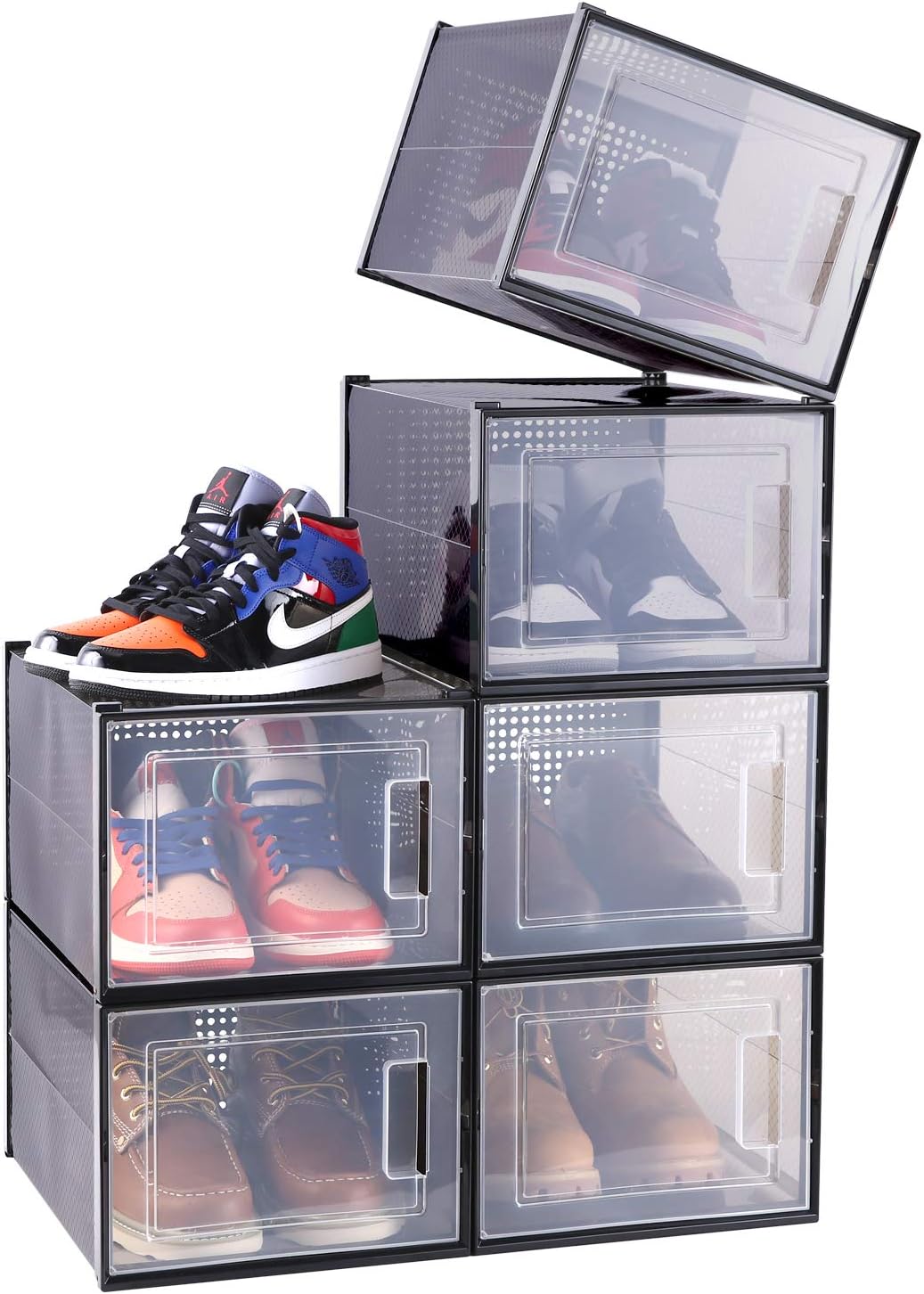 Shoe Storage X-Large Shoe Organizer Fit up to US Size 14, Ohuhu 6 Pack ...