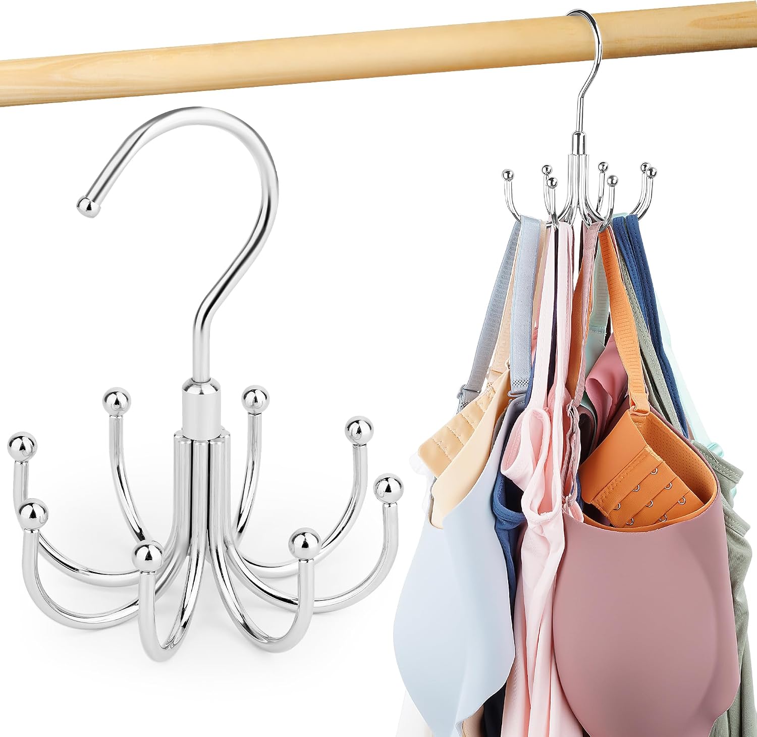 Amazon.com: Tank Top Hanger, Rotatable Bra Hanger for Closet, Max 24 ...