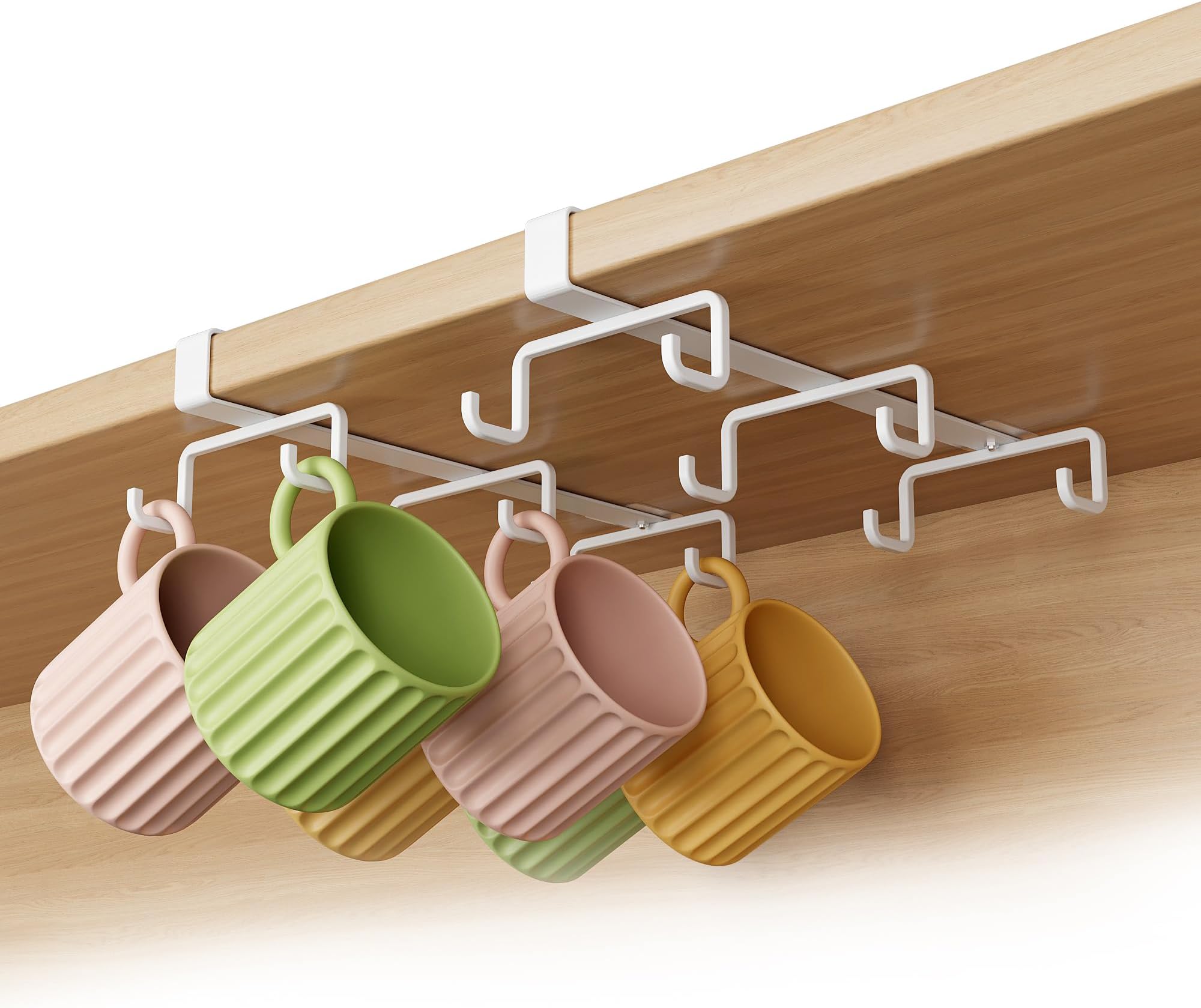 Amazon.com: Plzrme 6Pcs Mug Hooks Under Cabinet,Adhesive Coffee Cups ...