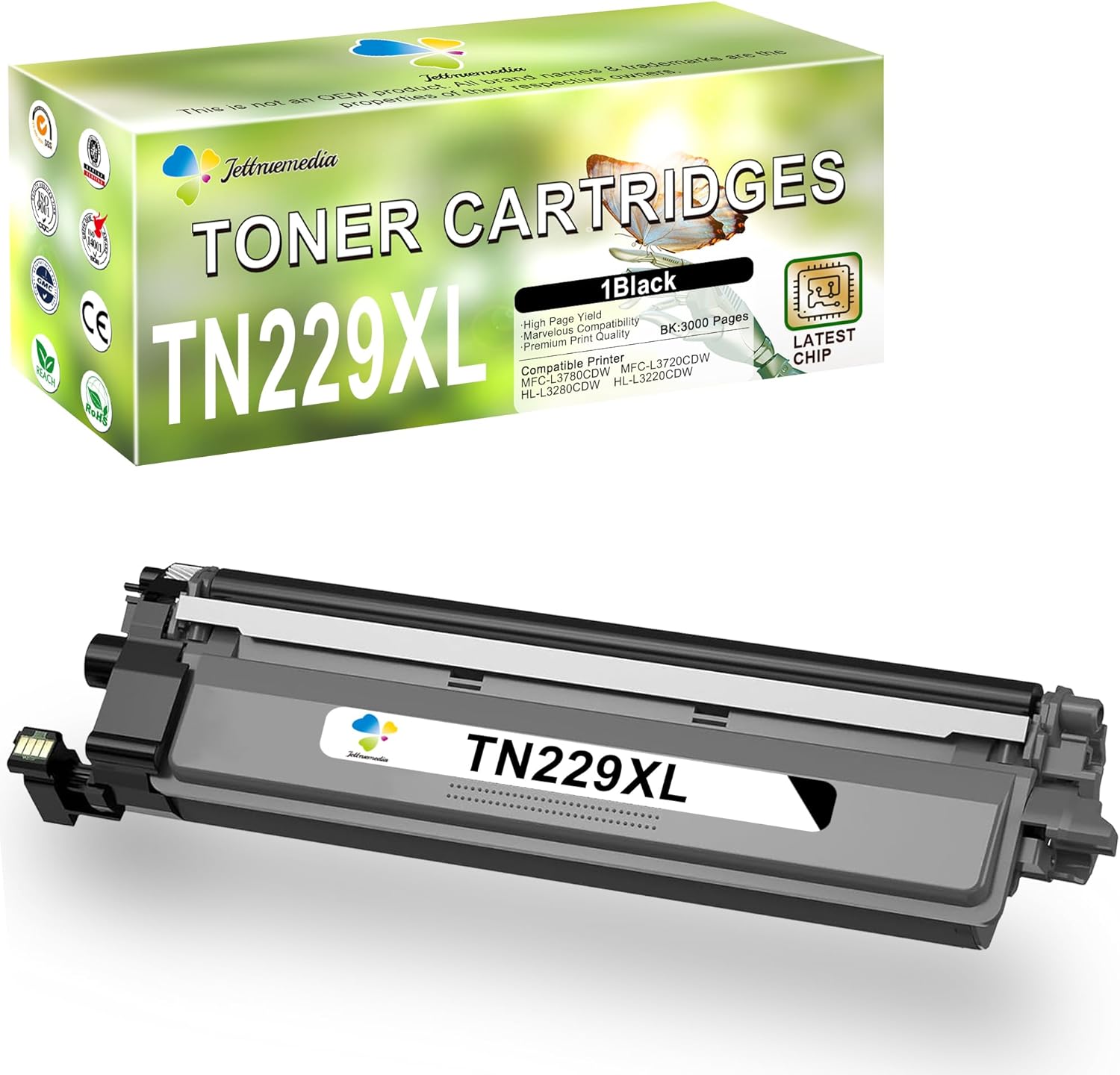 Amazon.com: TN229XL Black High Yield Toner Cartridge Compatible ...