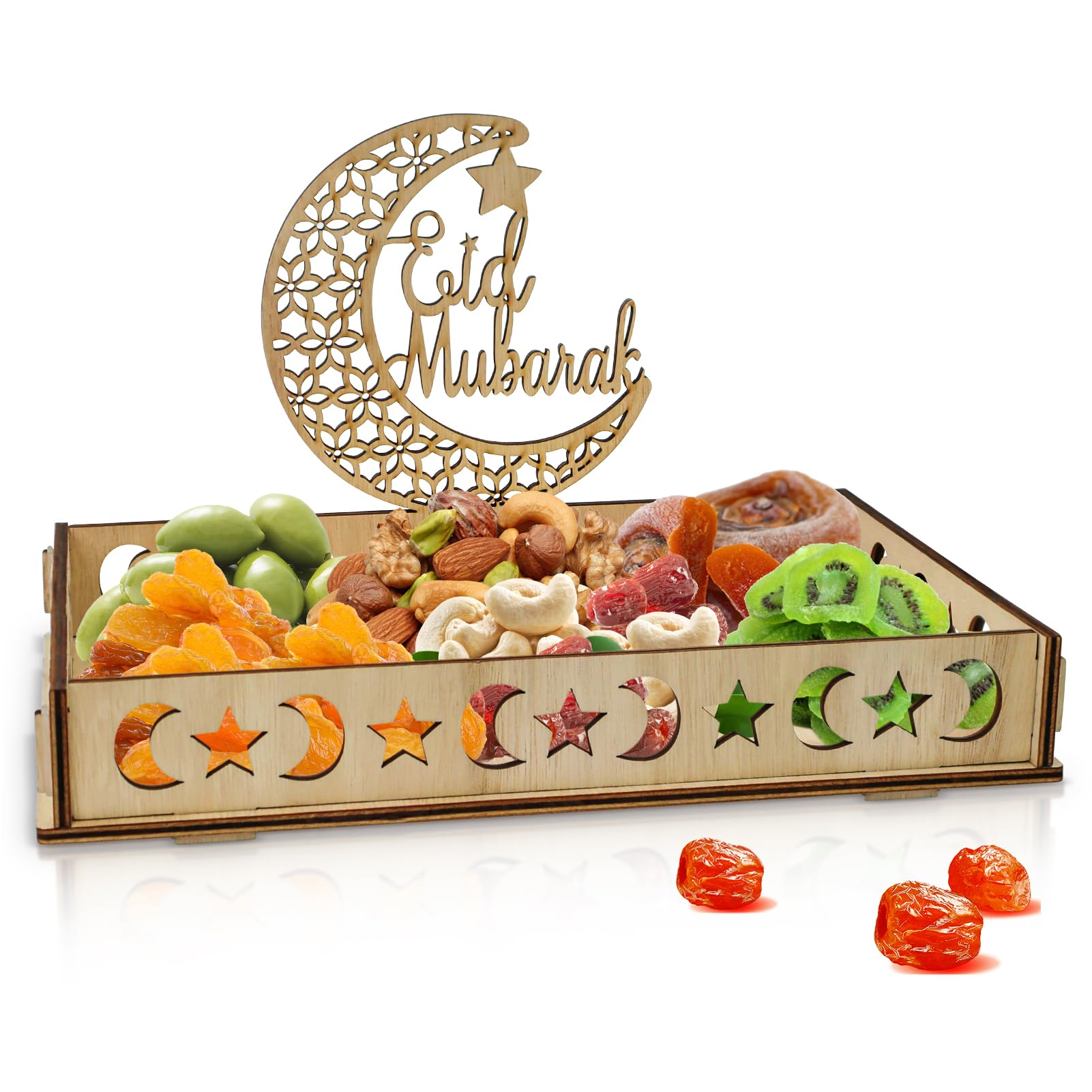BGTLJKD Ramadan Plate Eid Mubarak Tray Ramadan Decoration Plate for ...