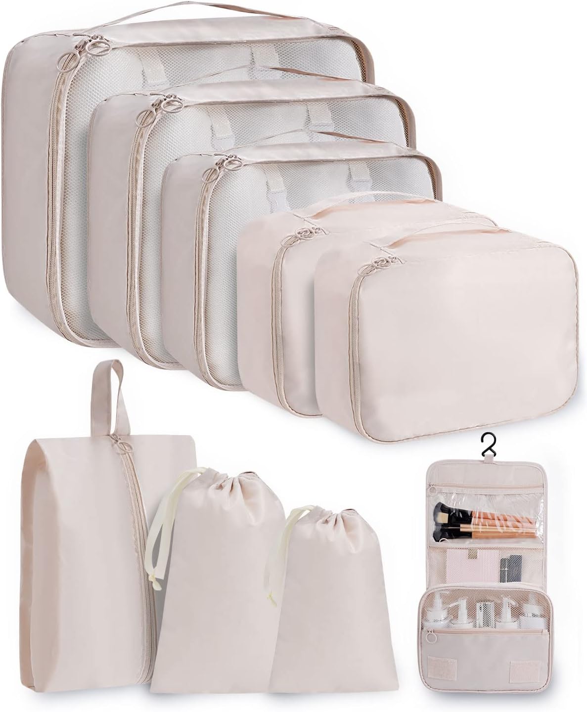 Organizer Valigia 9 Pezzi Set Viaggio, Ripstop con Doppia Cucitura ...