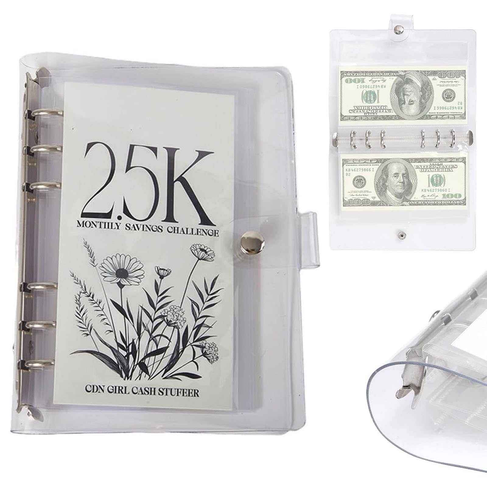 Amazon.com : 12-Month Envelopes Money Saving Challenge Binder,Money ...