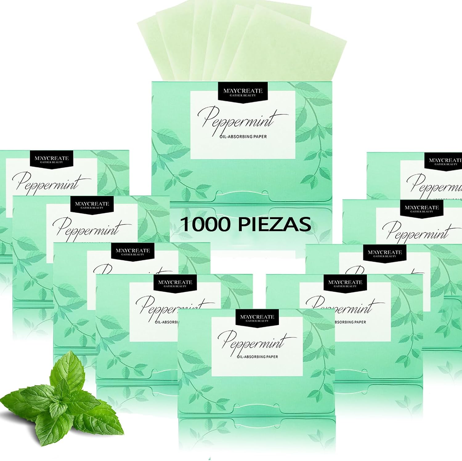 1000 piezas de papel de arroz facial. papel absorbente de grasa facial ...