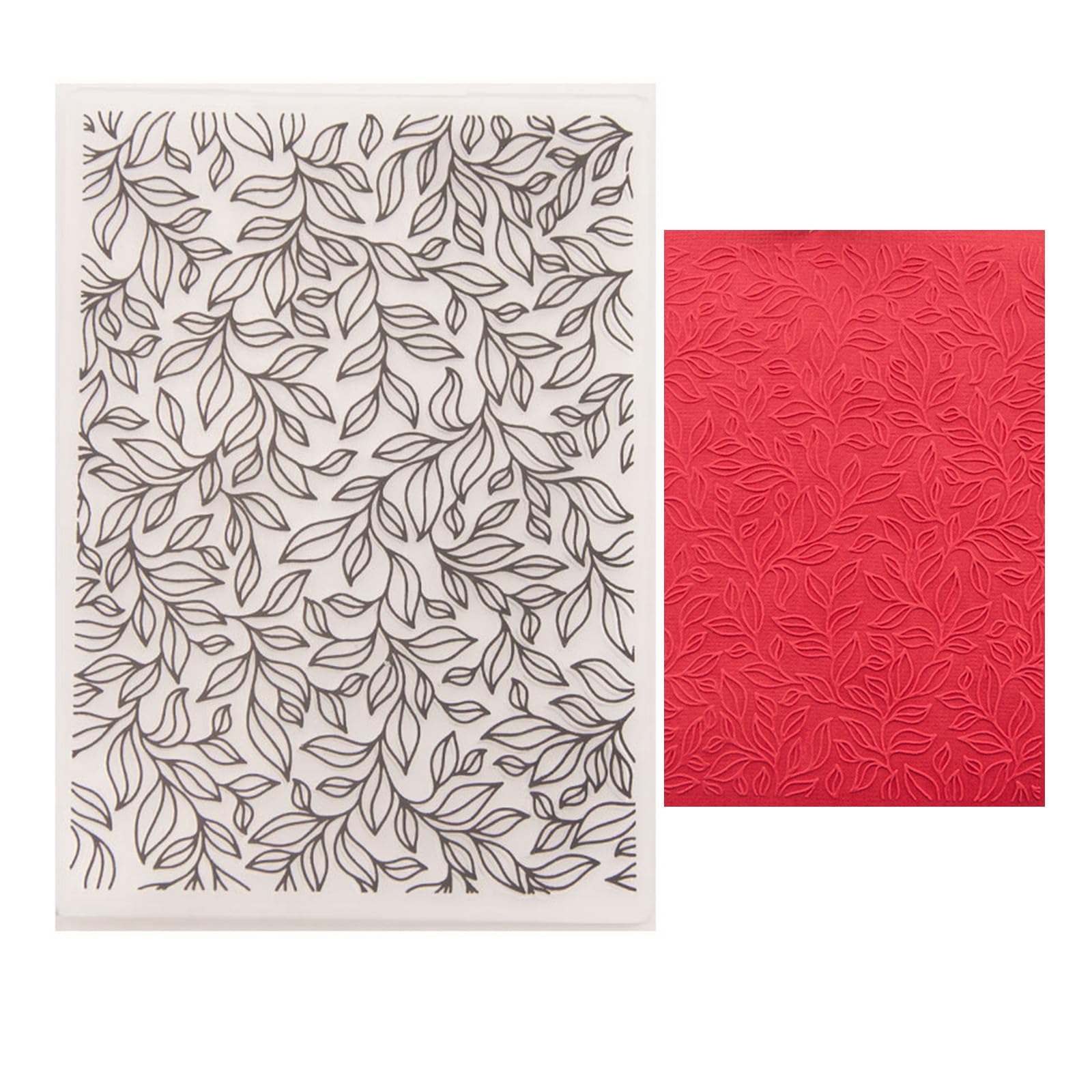 Amazon.com : DIYology 3-D Texture Leaves Embossing Folders for Card ...