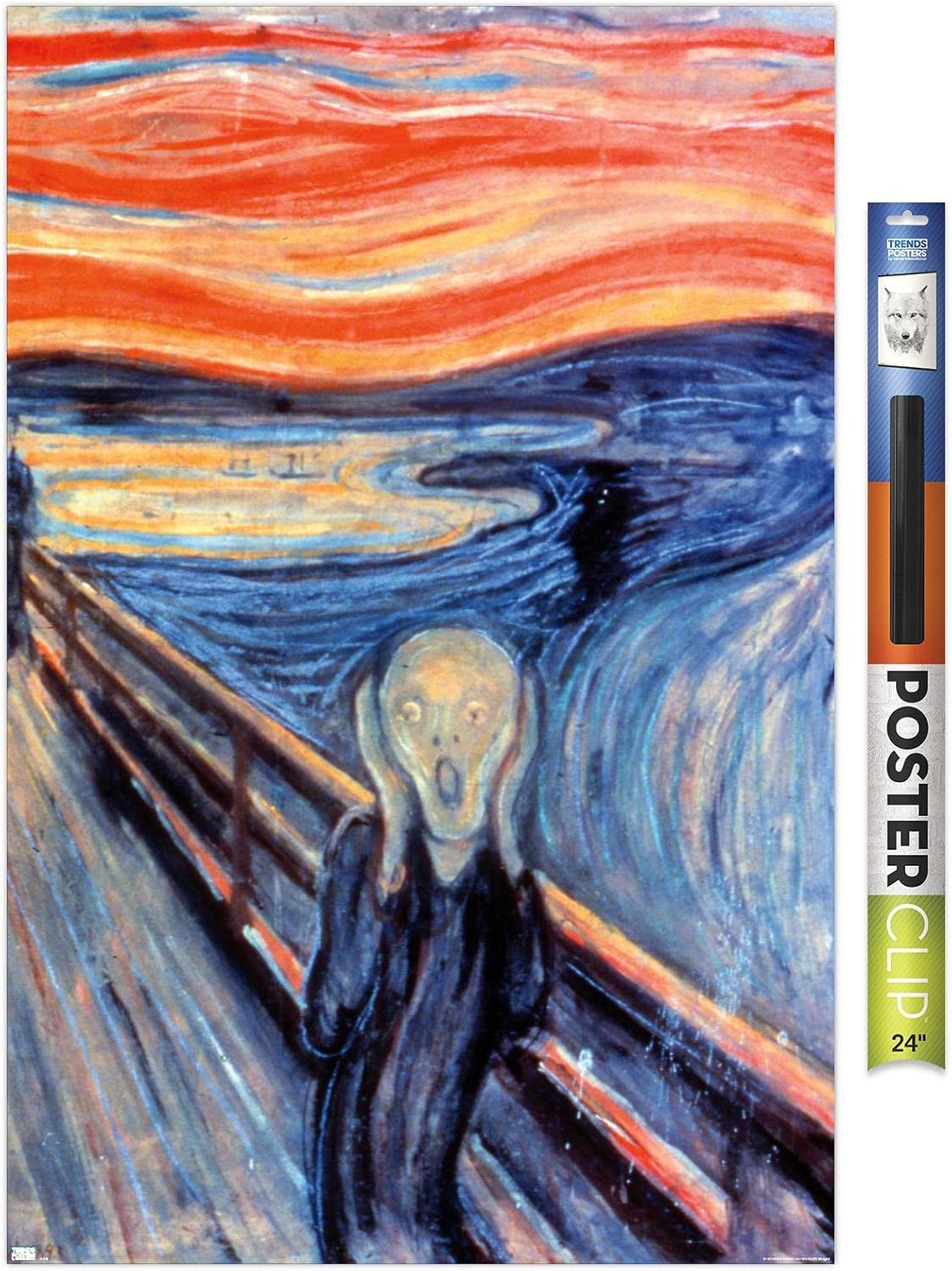 Amazon.com: The Scream by Edvard Munch Wall Poster, 34L" x 22.4W ...