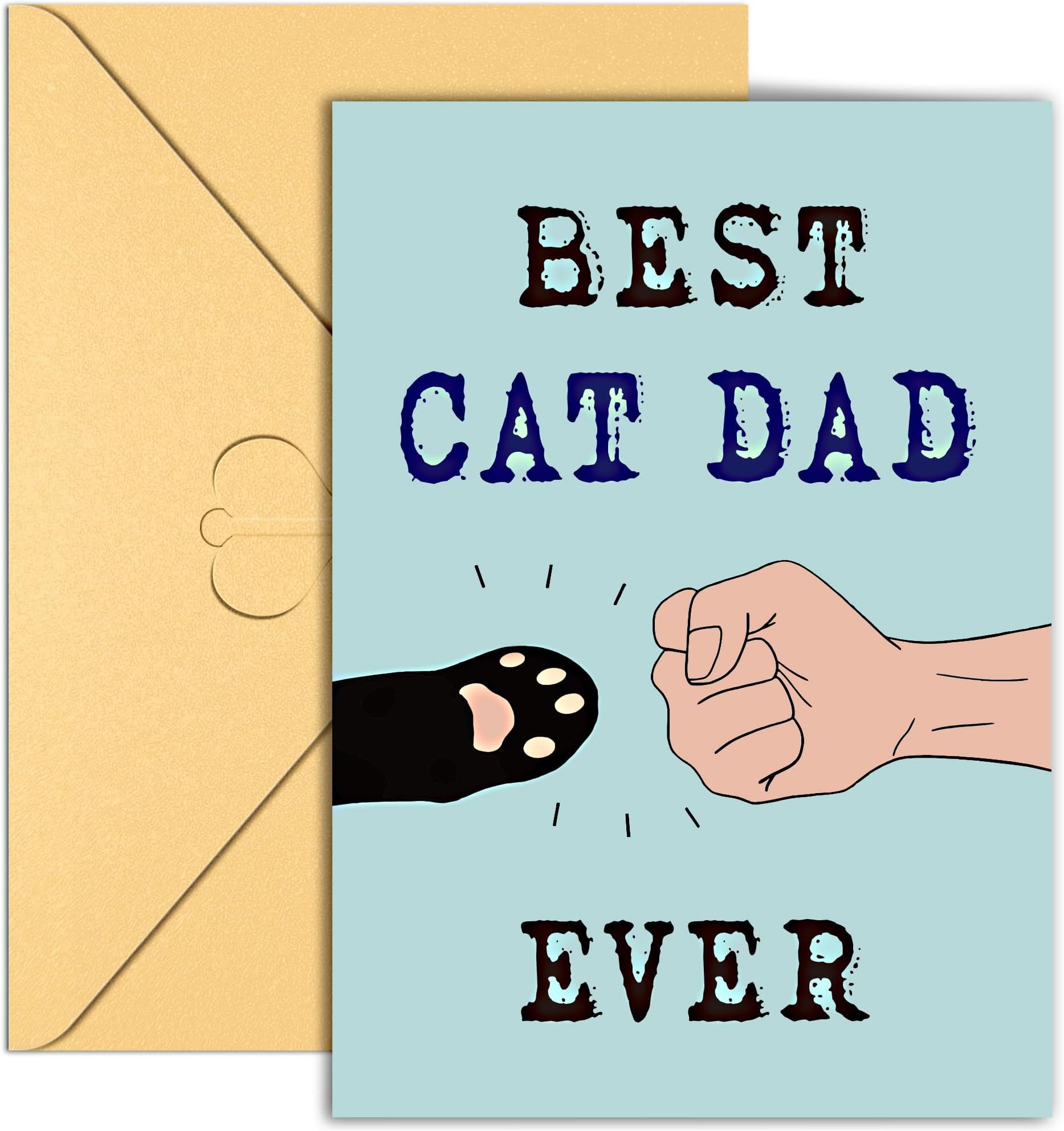 Amazon.com : OJsensai Happy Fathers Day Card, You Are The Best Cat Dad ...