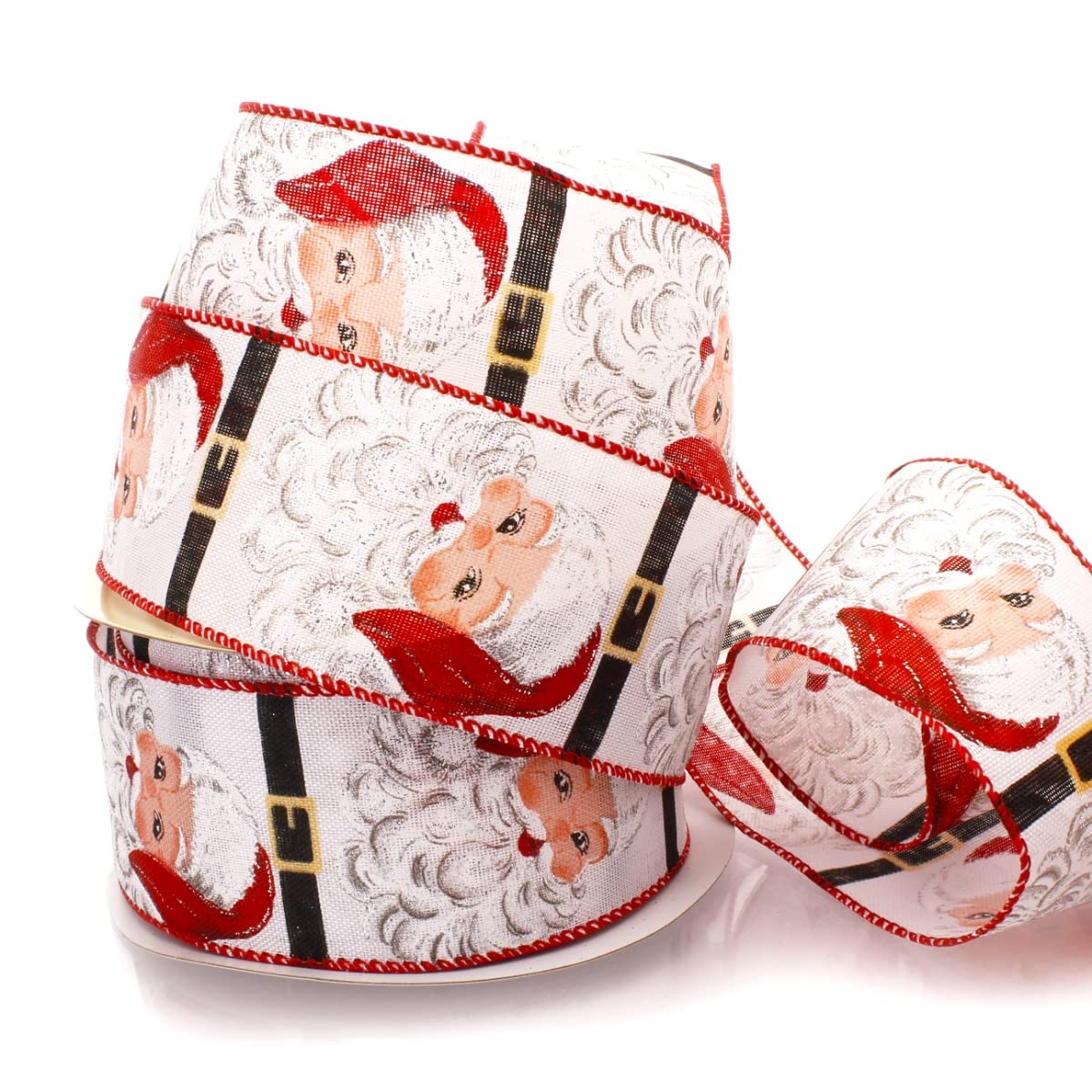 Amazon.com: Ribbon Traditions Jolly Santa Wired Ribbon 2 1/2" by 10 Yards