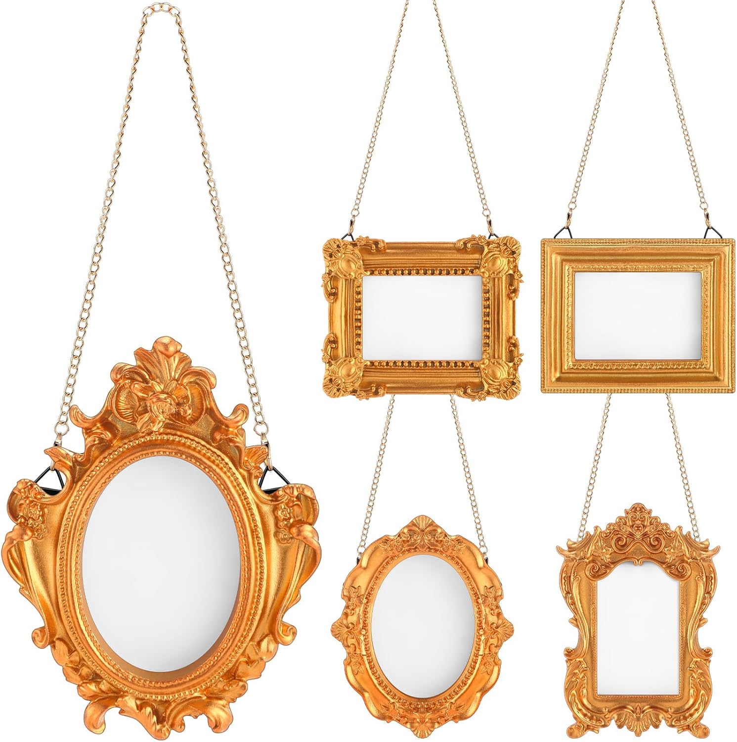 Amazon.com - Qunclay Small Gold Frames Mini Tiny Vintage Antique ...