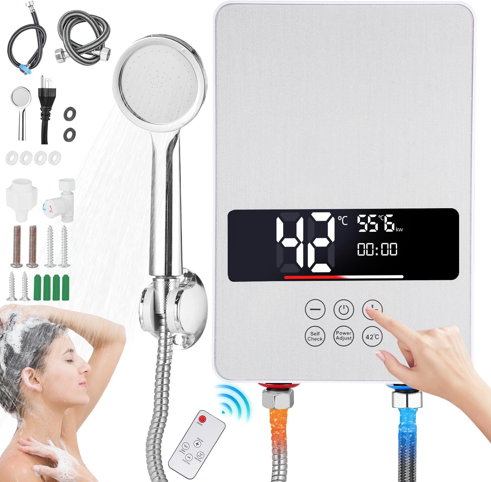 Calentador de Agua Electrico, Calentador de Agua Instantáneo con ...