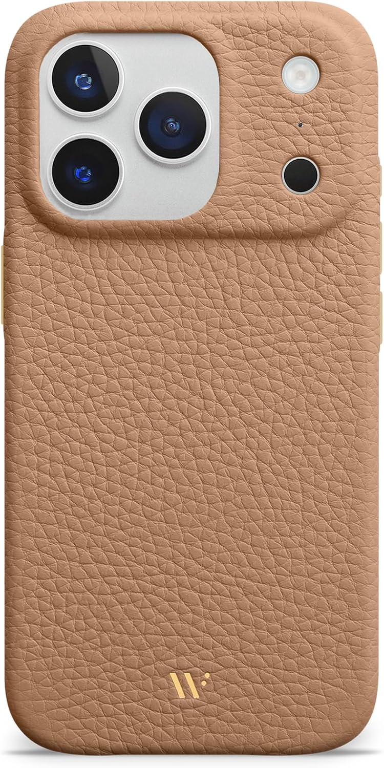 WIIUKA Case for iPhone 17 Pro, Leather from Germany, Leather Extra Thin ...