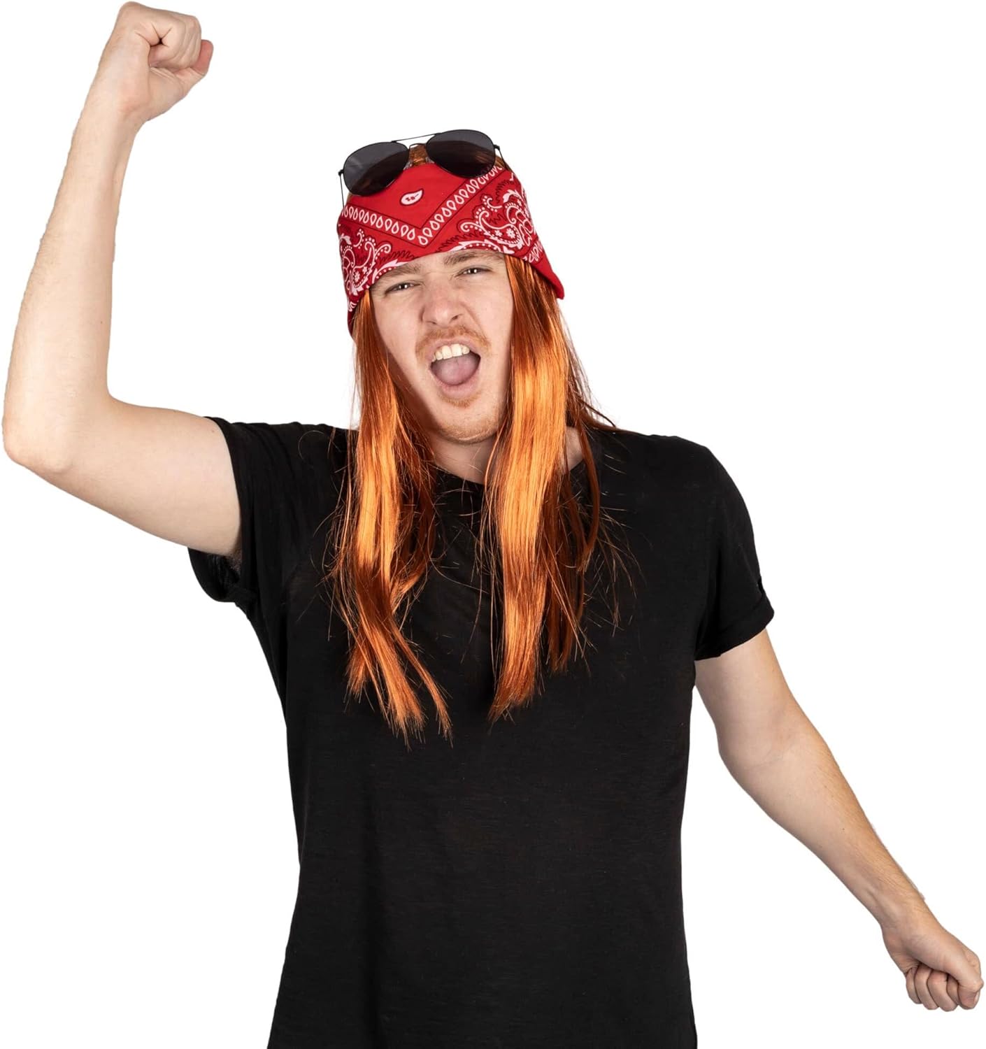 Amazon.com: Heavy Metal Vocalist Halloween Costume Accessories - Unisex ...