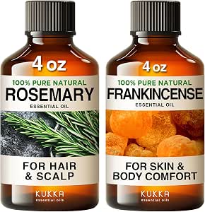 Amazon.com: Rosemary Oil for Hair & Frankincense Oil for Skin Set ...