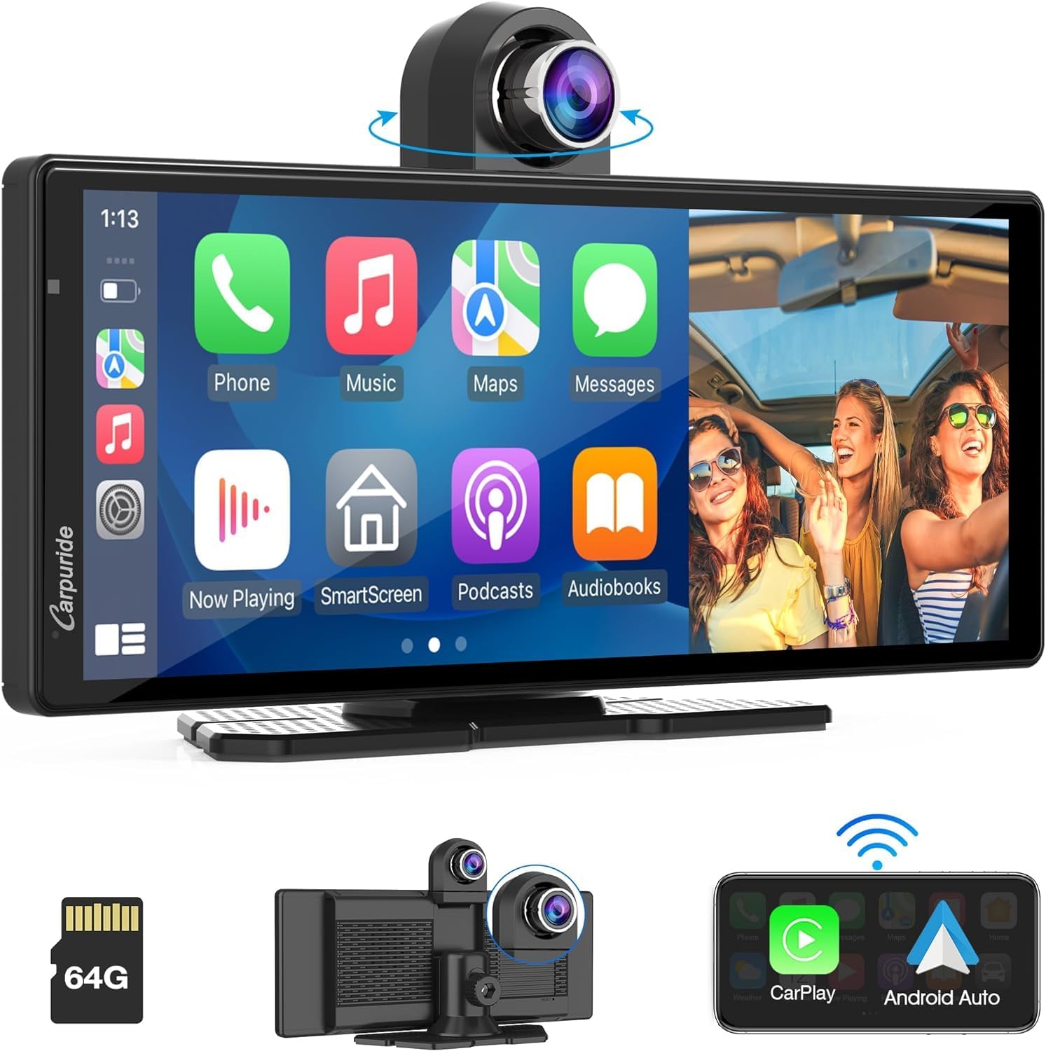 2025 Carpuride W903 Tragbares Kabelloses Carplay&Android Auto mit ...